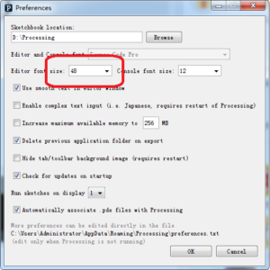 修改 Processing IDE 字体的方法 – WWW.LAB-Z.COM