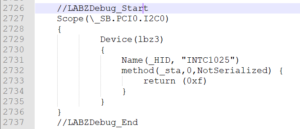 Windows 下替换 ACPI Table补遗 – WWW.LAB-Z.COM