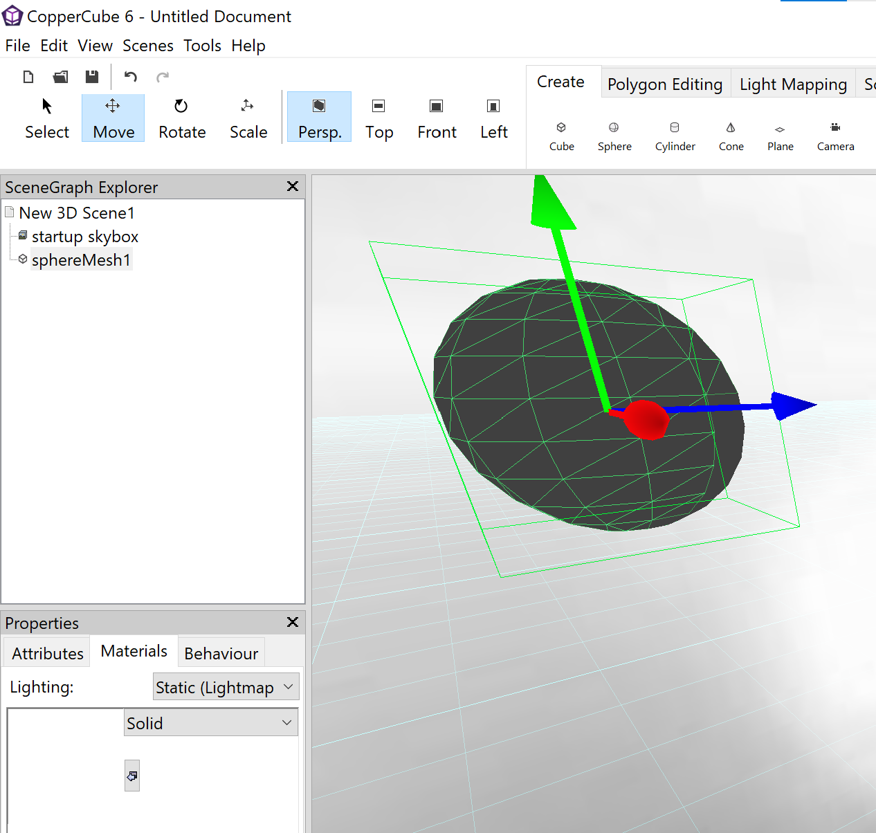 CopperCube 配合 FireBeetle 改变球体颜色 – WWW.LAB-Z.COM