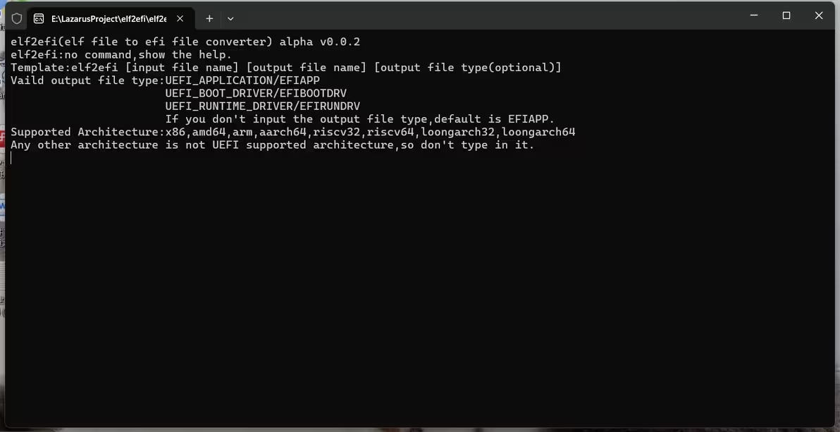 ELF文件转至EFI文件的转换器 – WWW.LAB-Z.COM